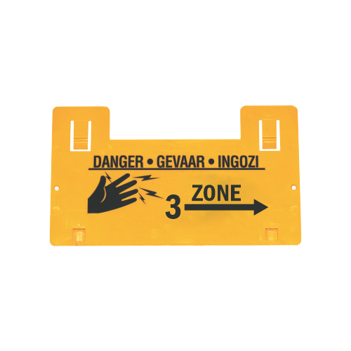 Heavy Duty Free‐Standing Warning Sign (Zone 1 - 40) - Stafix Electric ...