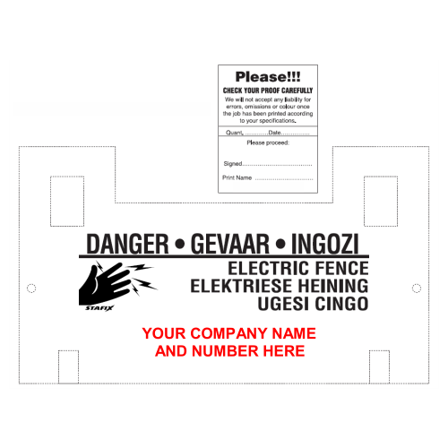 Heavy Duty Free‐Standing Warning Sign (Free Custom Printing 100 ...