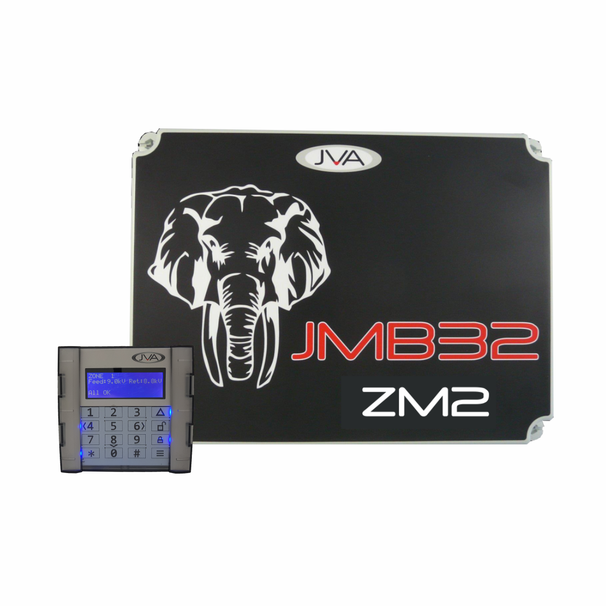JVA Jumbo ZM2 Energiser 32Joule (46 Stored) 2 zone with 4L keypad ...